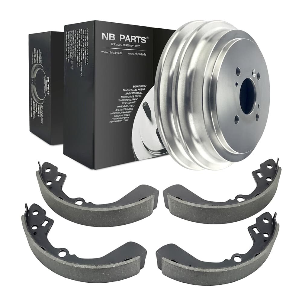 ABS brake drums + rear brake shoes