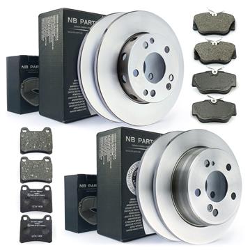 Bremsscheiben + Bremsbeläge vorne + hinten Mercedes-Benz 190 W201 ohne ...